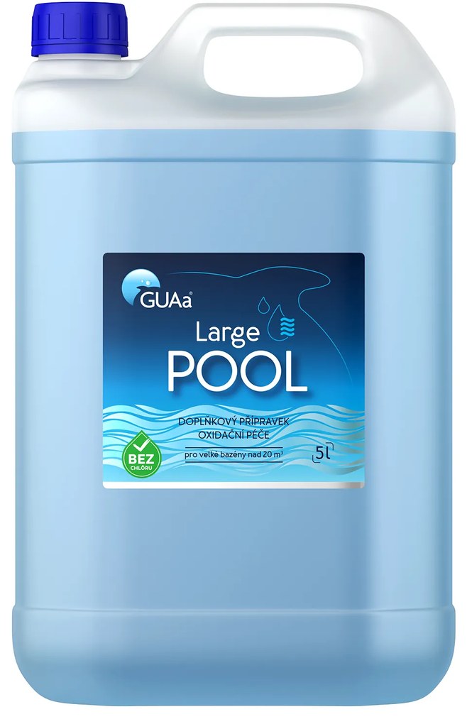 GUAa LARGE POOL 5L - Bezchlórová bazénová chemie pro velké bazény