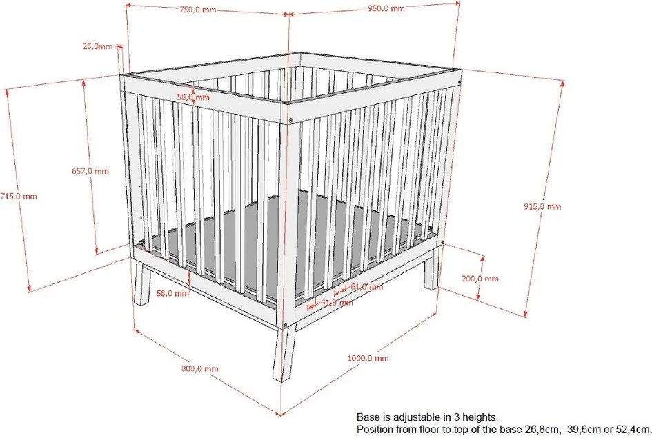 Béžová dětská ohrádka z borovicového dřeva 95x75 cm Sezane – Vipack