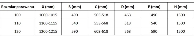 Mexen Mist L, 2-křídlová vanová zástěna 120 x 150 cm, čiré sklo, měděný matný profil, 8A9L-120-011-65-00