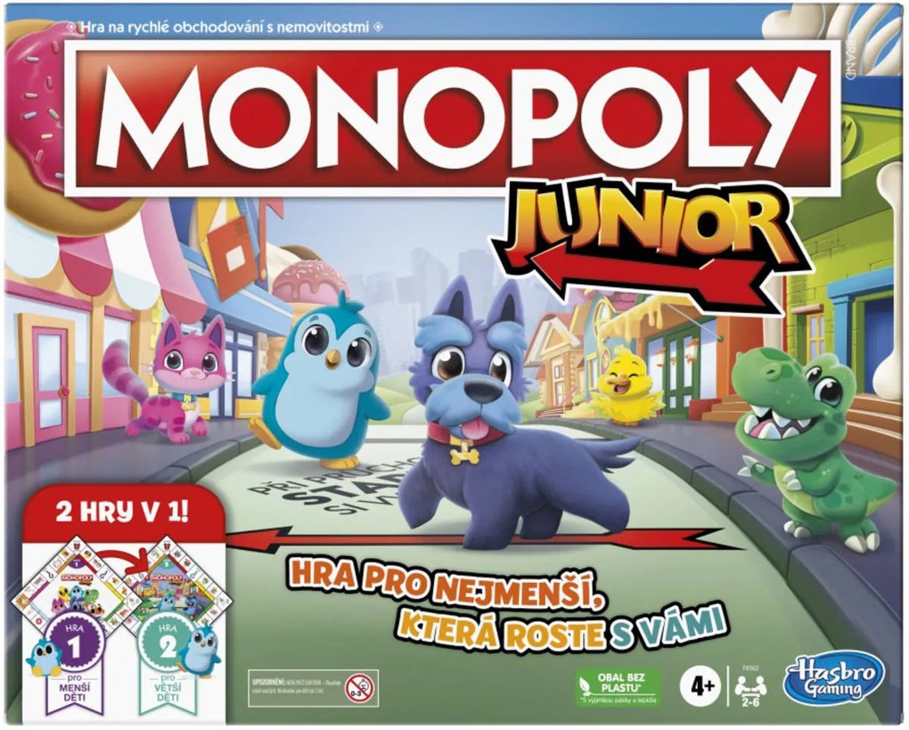 HASBRO Hra MONOPOLY Junior 2v1 CZ *SPOLEČENSKÉ HRY* 14f8562
