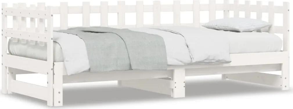 vidaXL Výsuvná postel 2x (90 x 190) cm masivní borovice [840392] Barva: Černá