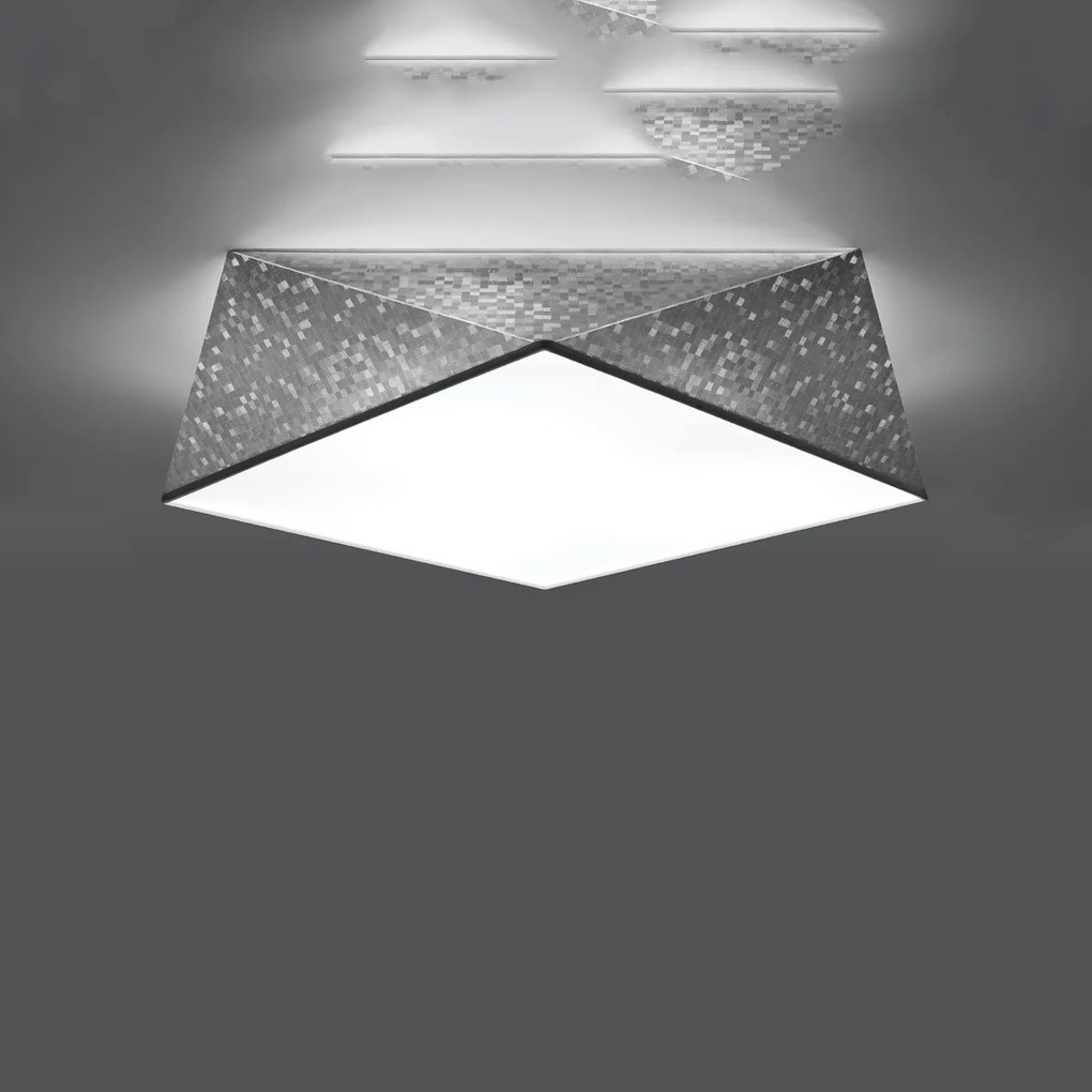Sollux Lighting Stropní svítidlo HEXA 45 stříbrné