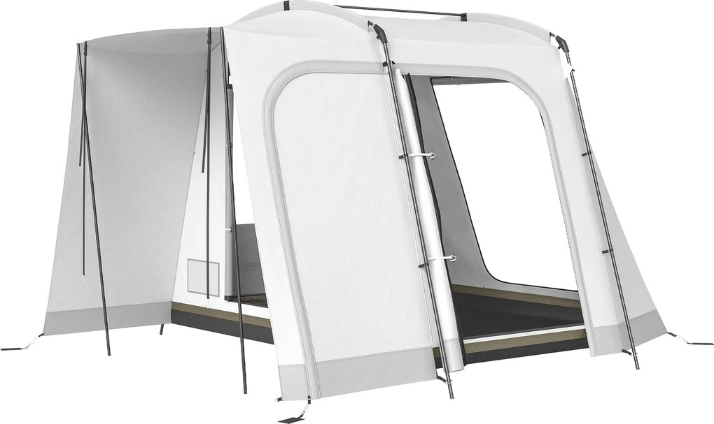 Zadní stan pro 2-4 osoby, 320 x 280 x 205 cm 2 v 1 nepromokavý tunelový stan se 4 dveřmi a okénkem na zemi
