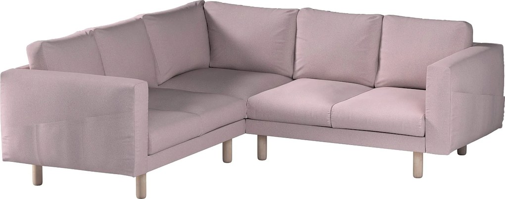 Potah na pohovku IKEA Norsborg rohová 4-místná barva růžová látka pletený vzor