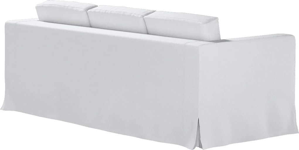 Potah na pohovku IKEA Karlanda 3-místná nerozkládací, dlouhý barva bílá látka pletený vzor