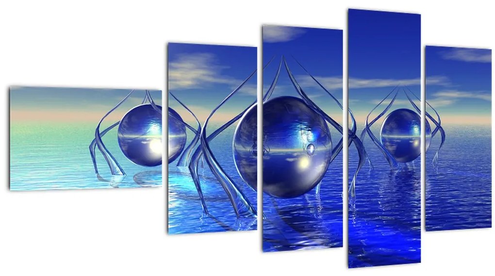 Obraz abstrakce - voda (110x60 cm), 40 dalších rozměrů