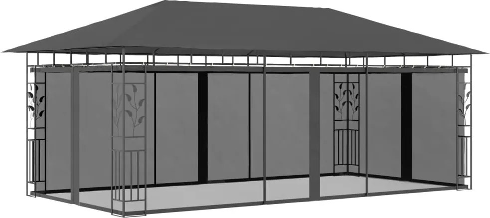 vidaXL Altán s moskytiérou 6 x 3 x 2,73 m [47971] Barva: antracitová