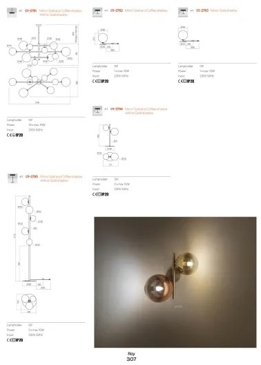 Redo 01-2784 - Stolní lampa ROY 2xG9/10W/230V