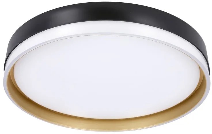 Černo-bílo-zlaté LED stropní svítidlo Manhattan kulaté 24W  - Candellux