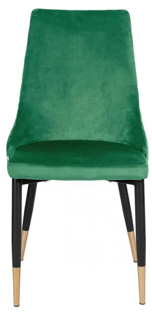 Židle LOGAN sametová zelená ALL 807829