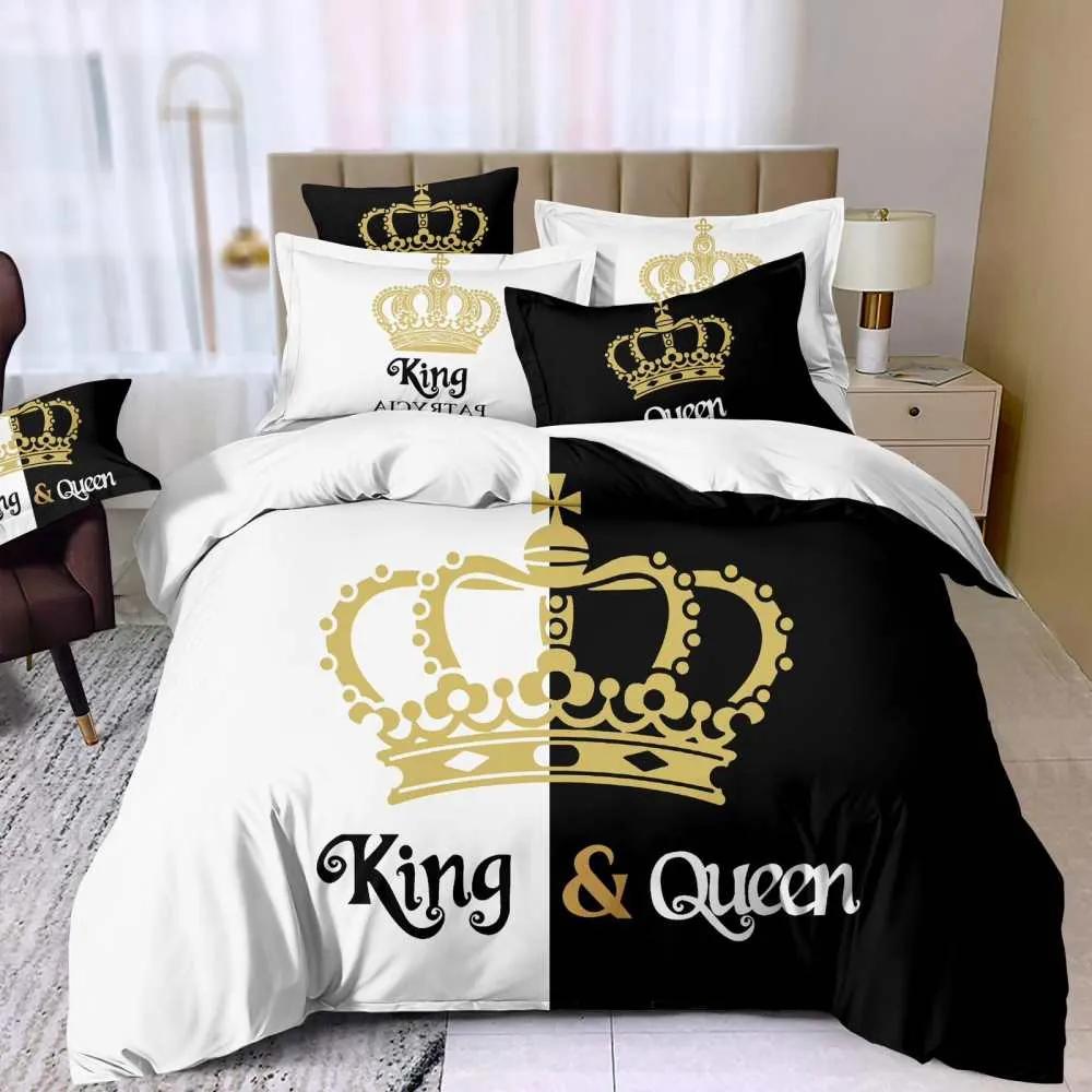7dílné povlečení King & Queen - GOLD CROWN
