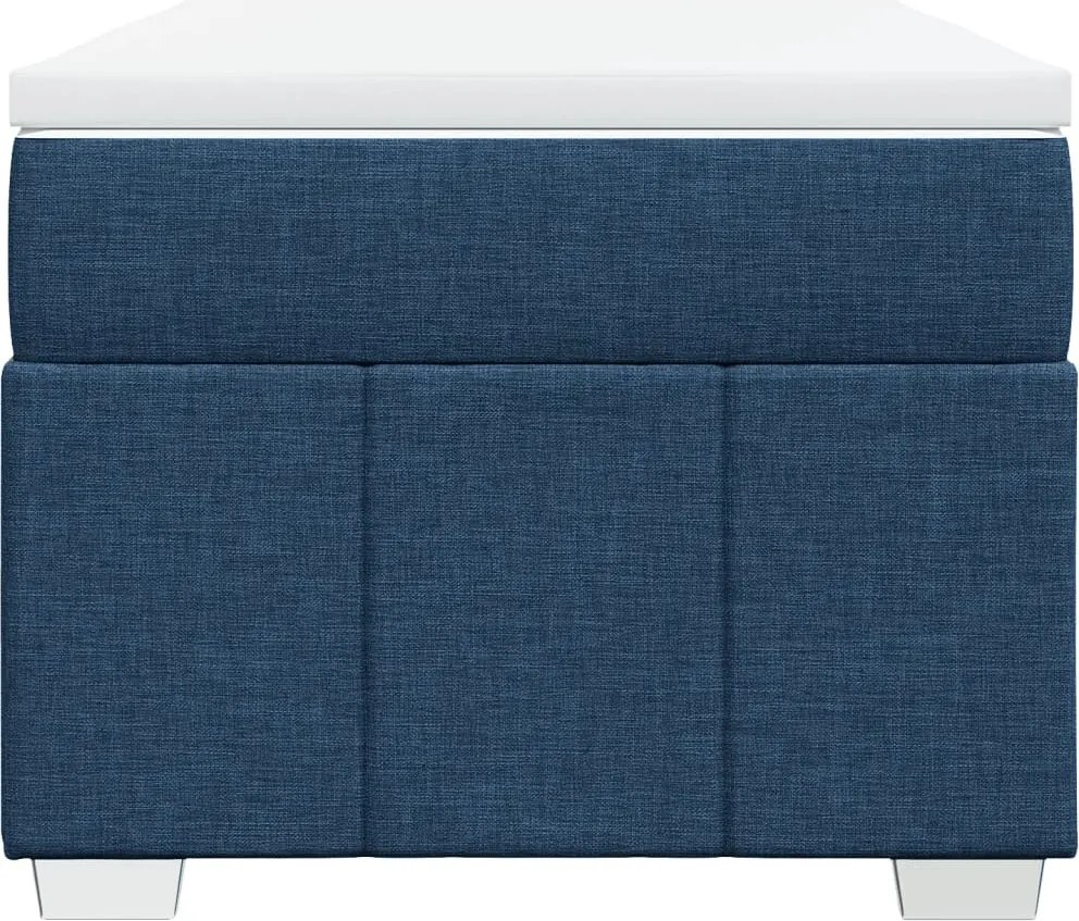 Box spring postel s matrací modrá 90x200 cm textil 3285448