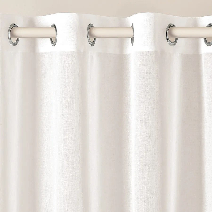 Room99 Záclona na kroužcích Novelia Barva: Bílá, Velikost: 250 x 230 cm