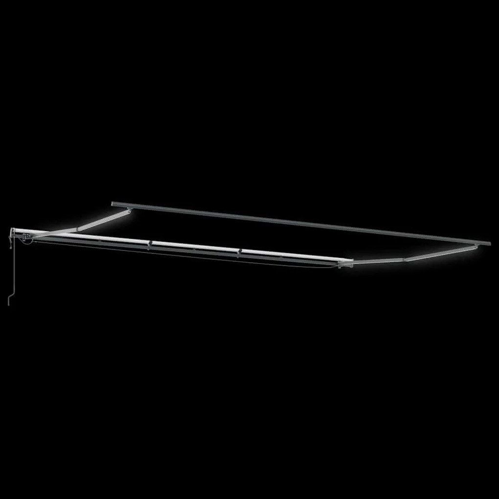 Automatická zatahovací markýza s LED světly hnědá 600 x 300 cm 3310224
