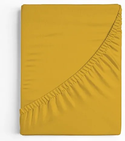 Matějovský napínací prostěradlo jersey s elastanem standard Medově žluté na matraci: 200 x 200 cm