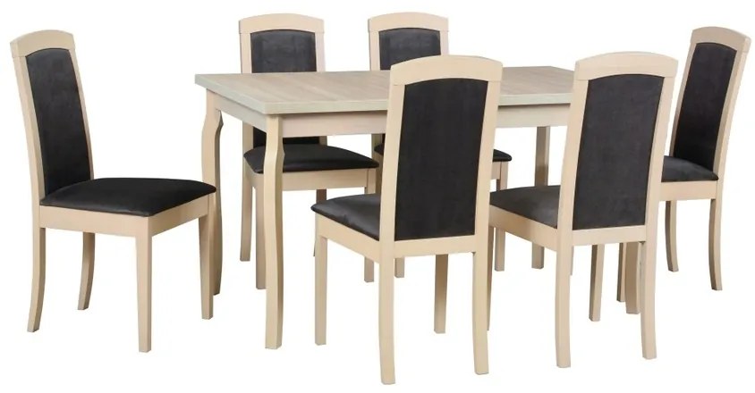 Drewmix Jídelní stůl ALBA 5 + doprava zdarma deska stolu bílá, nohy stolu grafit