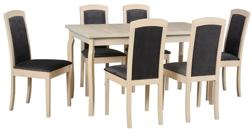 Drewmix Jídelní stůl ALBA 5 + doprava zdarma deska stolu bílá, nohy stolu ořech