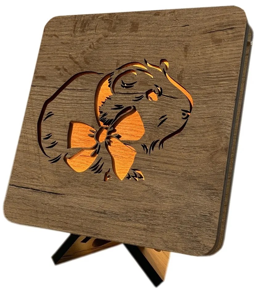 Li-Go "Morče s mašlí" lampa 19x19cm provedení povrchu: černá s patinou