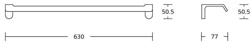 Mexen příslušenství, Lea držák na ručníky, zlatá, 7026024-50