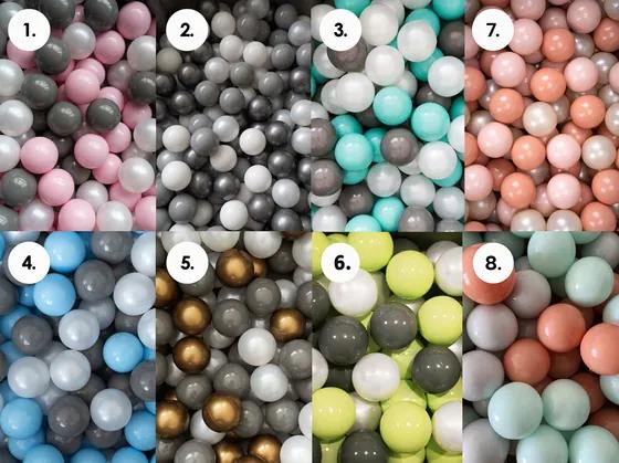 Suchý Bazének s míčky Medvěd - kulatý 40x80 cm + 200 míčků - různé barvy