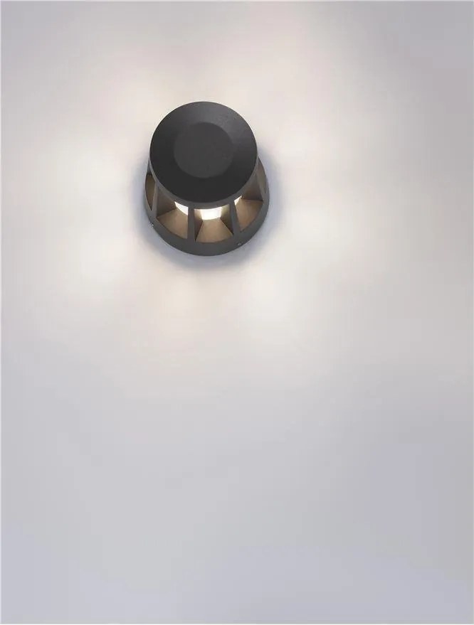 NV 9492660 Venkovní sloupkové svítidlo STARK antracitový hliník a matný akryl LED 8.2W 3000K 220-240V 168st. IP65 - NOVA LUCE