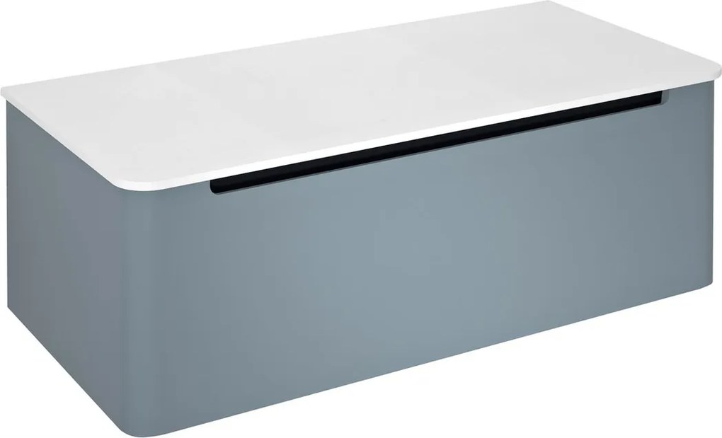 Sapho Kerala koupelnová skříňka 100 x 35 x 47,5 cm pod umyvadlo 1x zásuvka siena modrá KR100-4242