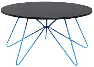 Tempo Kondela, s.r.o. Konferenční stolek, černý dub / modrá, MIKKEL