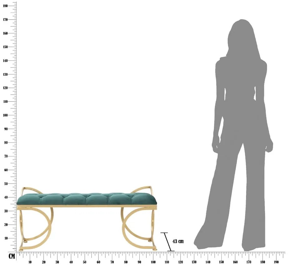 Zelená lavice Mauro Ferretti Luxy
