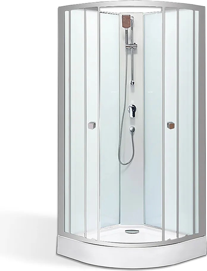 Čtvrtkruhový sprchový box NOVA 90 cm Brillant Sklo MATT GLASS 4000943