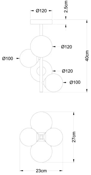 Globo 56140-4D - LED Lustr na tyči RIHA 4xG9/3W/230V chrom