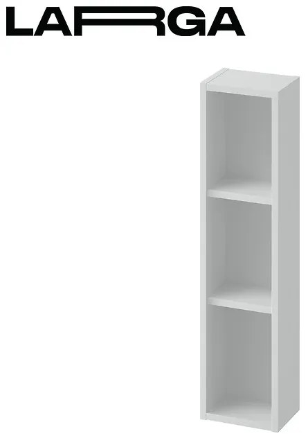 Cersanit Larga, vysoká otevřená závěsná skříňka modulární 80x20cm, šedá, S932-096