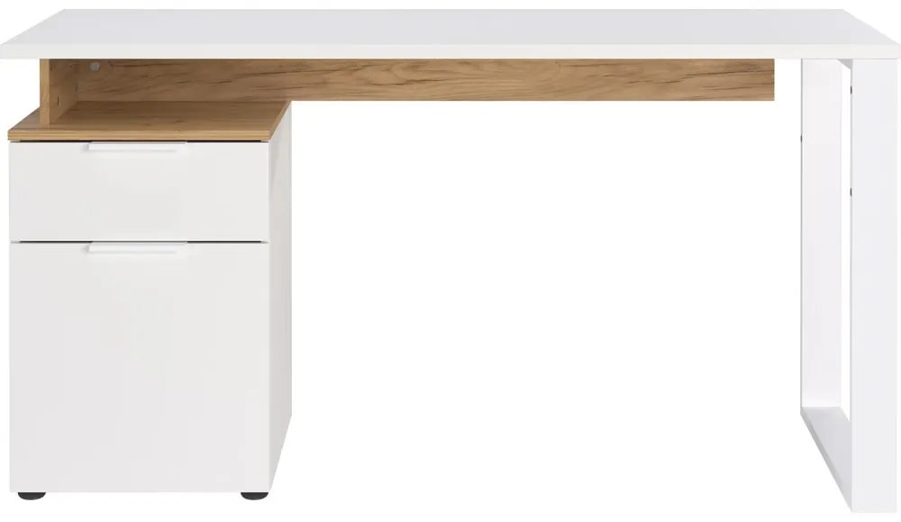 Pracovní stůl s bílou deskou 61x140 cm Hasselt – Germania