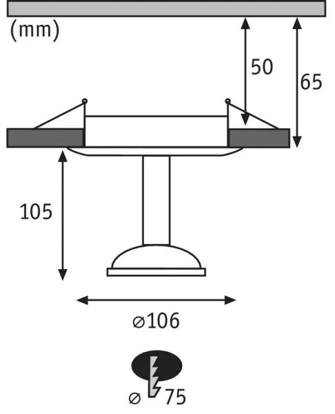 Paulmann 93591 - LED/2,5W Stropní svítidlo GLINT 230V