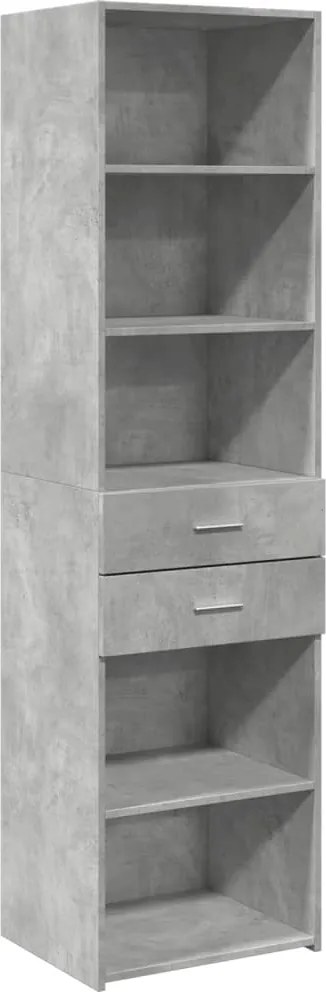 Skříň highboard betonově šedá 50x42,5x185 cm kompozitní dřevo 3281458