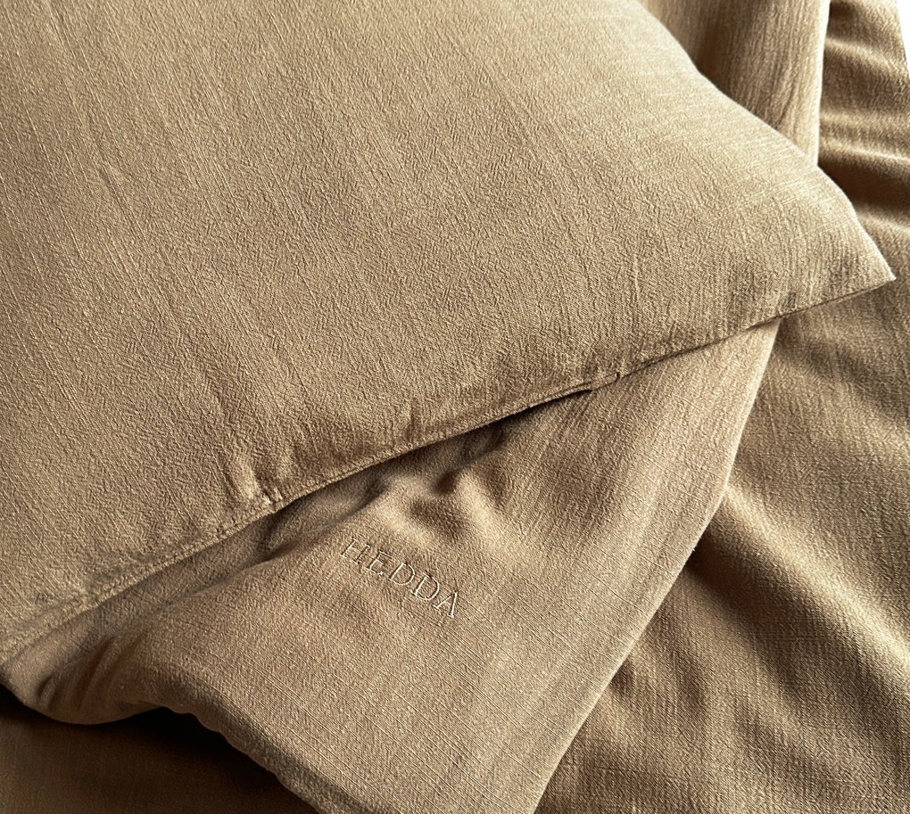 HEDDA Lněné povlečení Naira mustard rozměr: povlak na polštář 70 x 90 cm