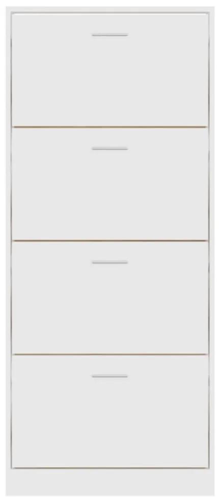 Botník bílý 63x24x147 cm kompozitní dřevo - Default Title