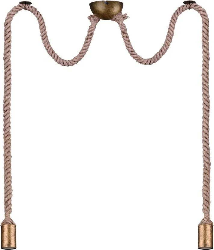 Závěsné svítidlo v mosazné barvě ø 12 cm Rope – Trio