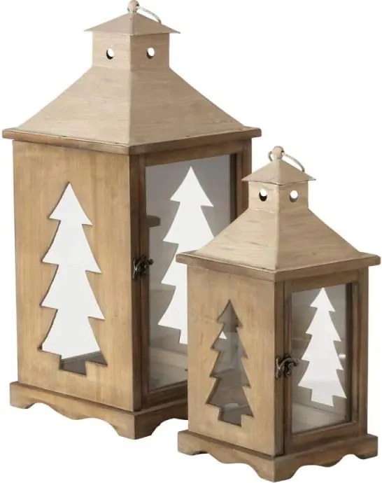 Dřevěná lucerna Lungau 52 cm - větší