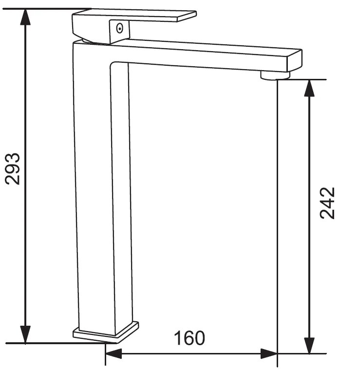 Mexen UNO - Vysoká umyvadlová baterie, Zlatá, 71410-50