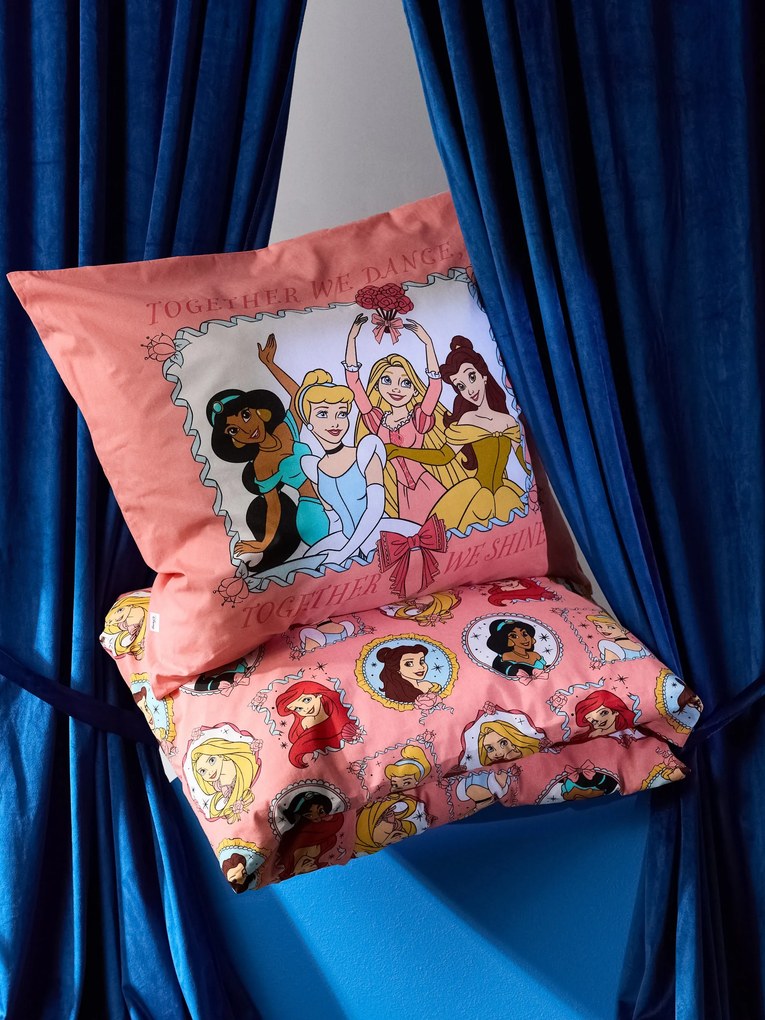 Sinsay - Bavlněná souprava povlečení Disney Princess - růžová