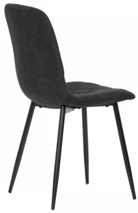 Jídelní židle černá látka, nohy černý kov CT-283 BK2