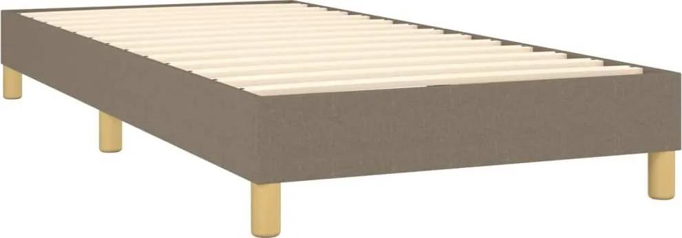 vidaXL Box spring postel s matrací 80 x 200 cm textil [3130469] Barva: světle šedá