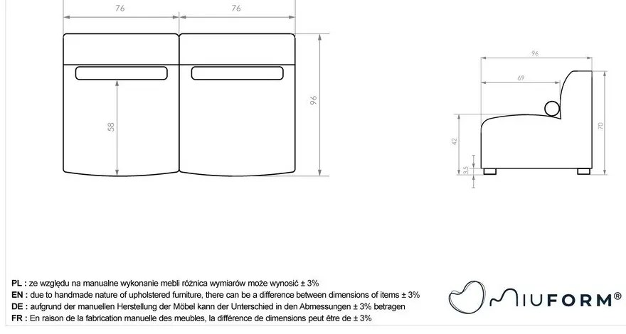 Světle šedá pohovka 152 cm Flex Felix – Miuform