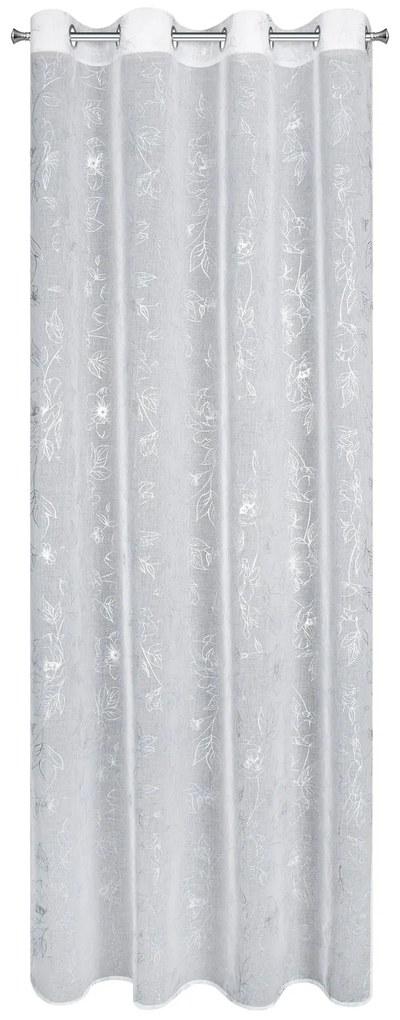 ZÁCLONA NA KROUŽCÍCH BELLE 140X250 CM VZOROVANÁ