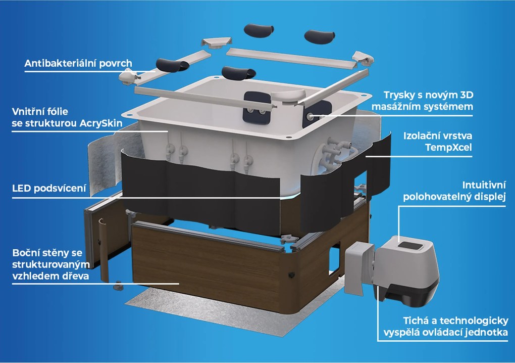 Mspa | Vířivý bazén MSPA Oslo Amber Aero Plus F-AM063WAP | 11400305