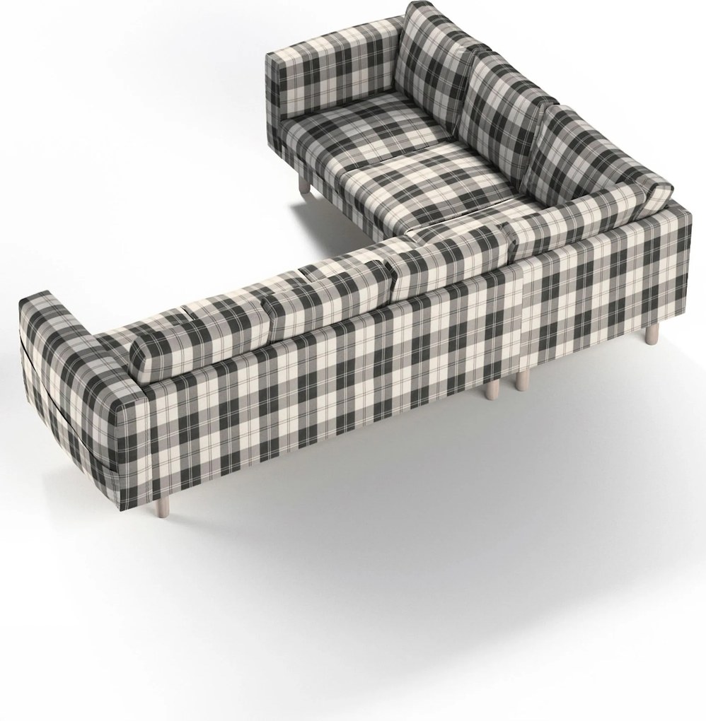 Potah na pohovku IKEA Norsborg rohová 5-místná barva černá látka pletený vzor, vzorované