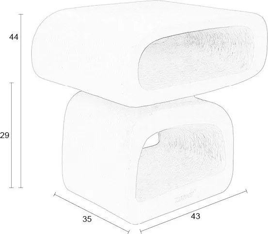 Odkládací stolek 35x43 cm Eddy – Zuiver
