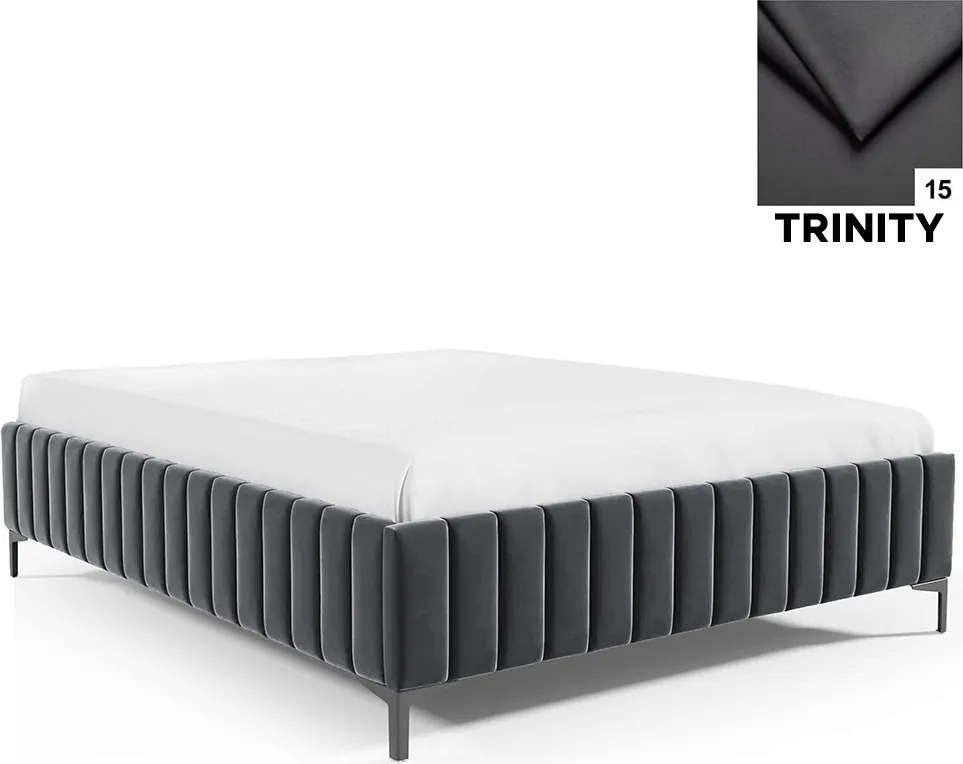 Eka Čalouněná postel CARLO 90x200 cm Barva látky Trinity: Zelená (Trinity 2312), Úložný prostor: Bez úložného prostoru