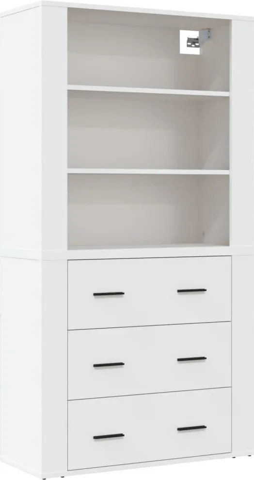 Skříň highboard bílá kompozitní dřevo 3185391