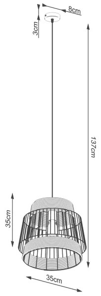 Sollux SL.1253 - Lustr na lanku BRILO 1xE27/15W/230V